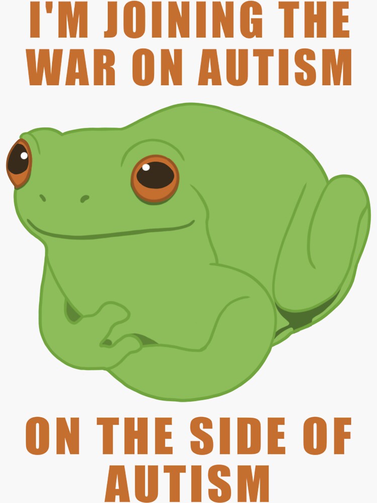 "autism frog" Sticker for Sale by impookies | Redbubble