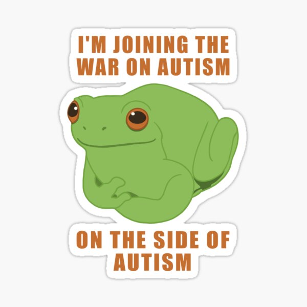 "autism frog" Sticker by impookies | Redbubble