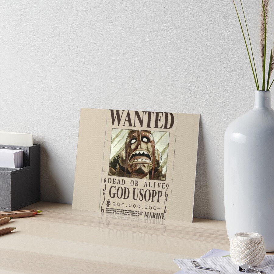 "One Piece Usopp Current Wanted Poster , One Piece Wanted Poster" Art ...