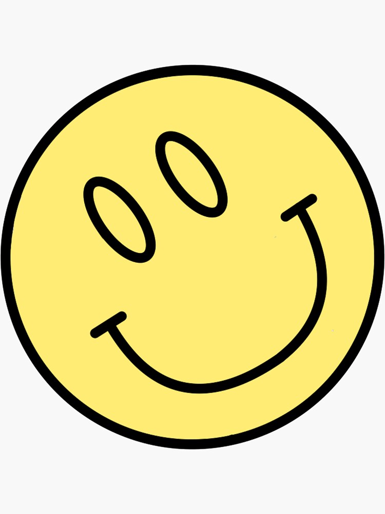 "Yellow Smiley Face" Sticker by megansnider | Redbubble