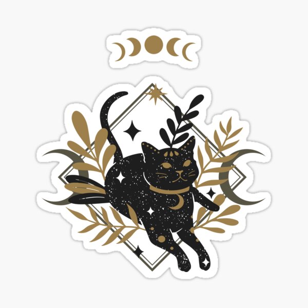"Black Cat Magical Spirit Animal" Sticker for Sale by Giuliagioia ...