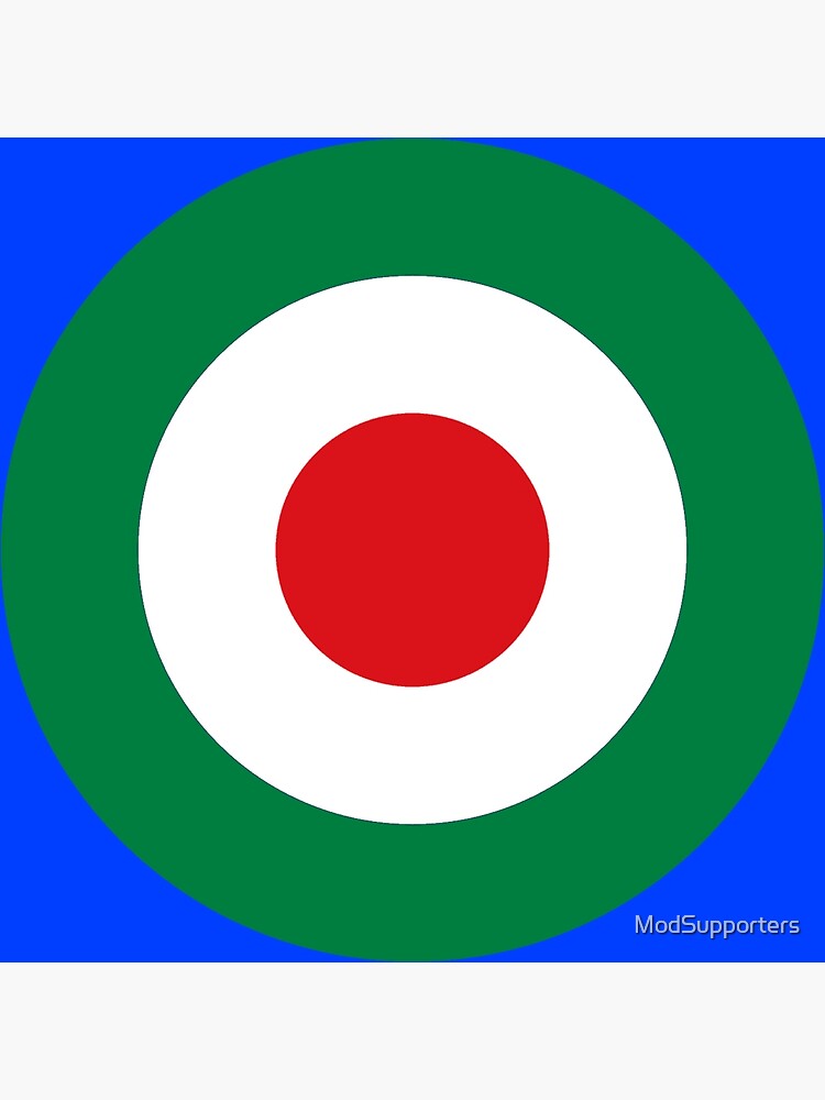 "Italia Green White Red Retro Mod Roundel" Poster for Sale by ...