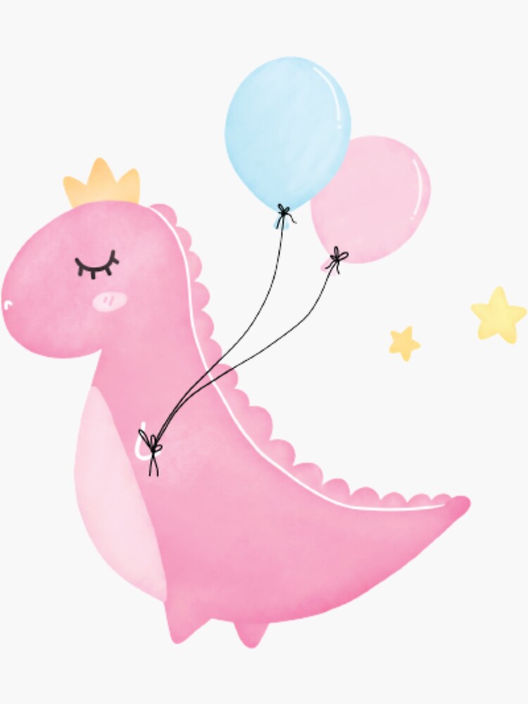"Cute Little Princess Dinosaur T Rex" Sticker by Pimvara | Redbubble