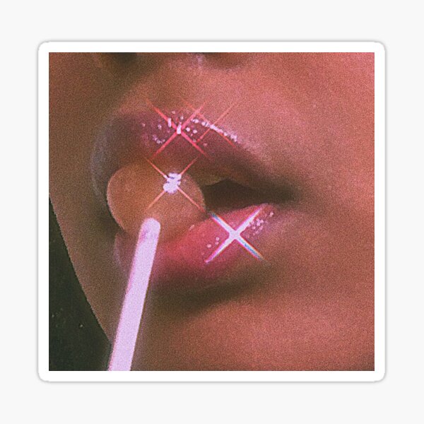 "Aesthetic Girl , Lollipop , Sparkles , Lips , " Sticker by BeTheVibe ...