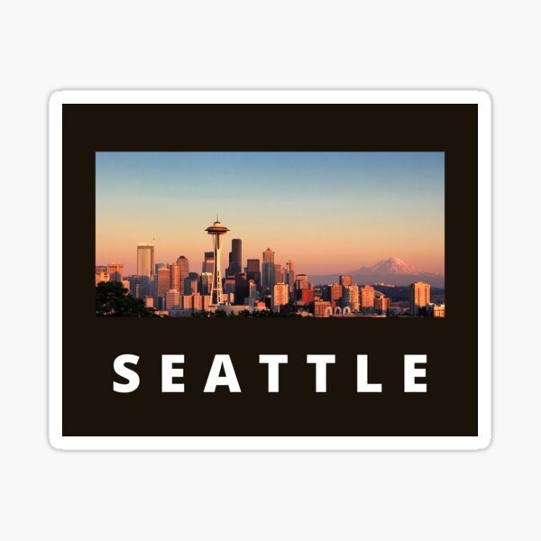 "Seattle " Sticker for Sale by MooreDaniDesign | Redbubble