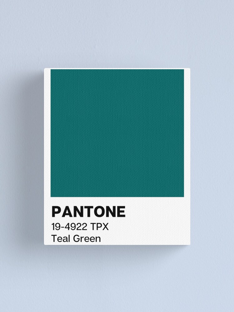 "Pantone Teal Green" Canvas Print for Sale by piastrelli | Redbubble