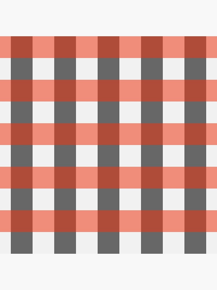 "Pastel Red and Dark Gary Gingham Checked Checkered Pattern Design ...