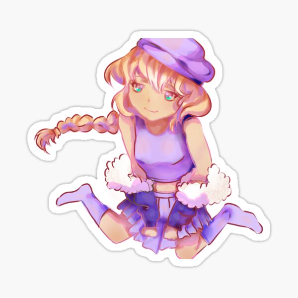 cute anime girl sitting ♡" Sticker by twinlight00 | Redbubble