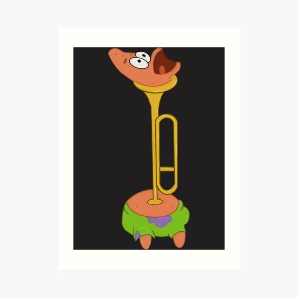 "Patrick Star Trombone Sticker" Art Print for Sale by AndreBischoff ...