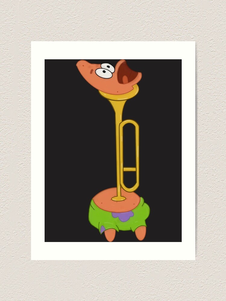 "Patrick Star Trombone Sticker" Art Print for Sale by AndreBischoff ...