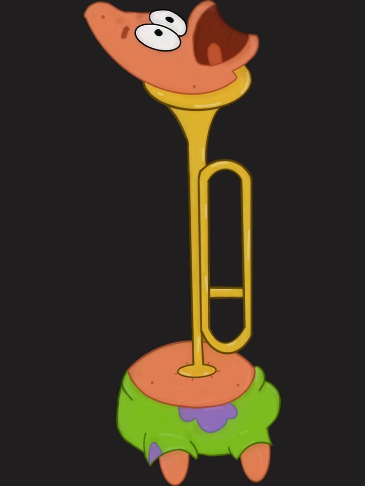 "Patrick Star Trombone Sticker" Art Print for Sale by AndreBischoff | Redbubble