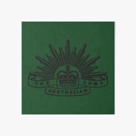 "Australian Army Rising Sun Black & White" Art Board Print by ...