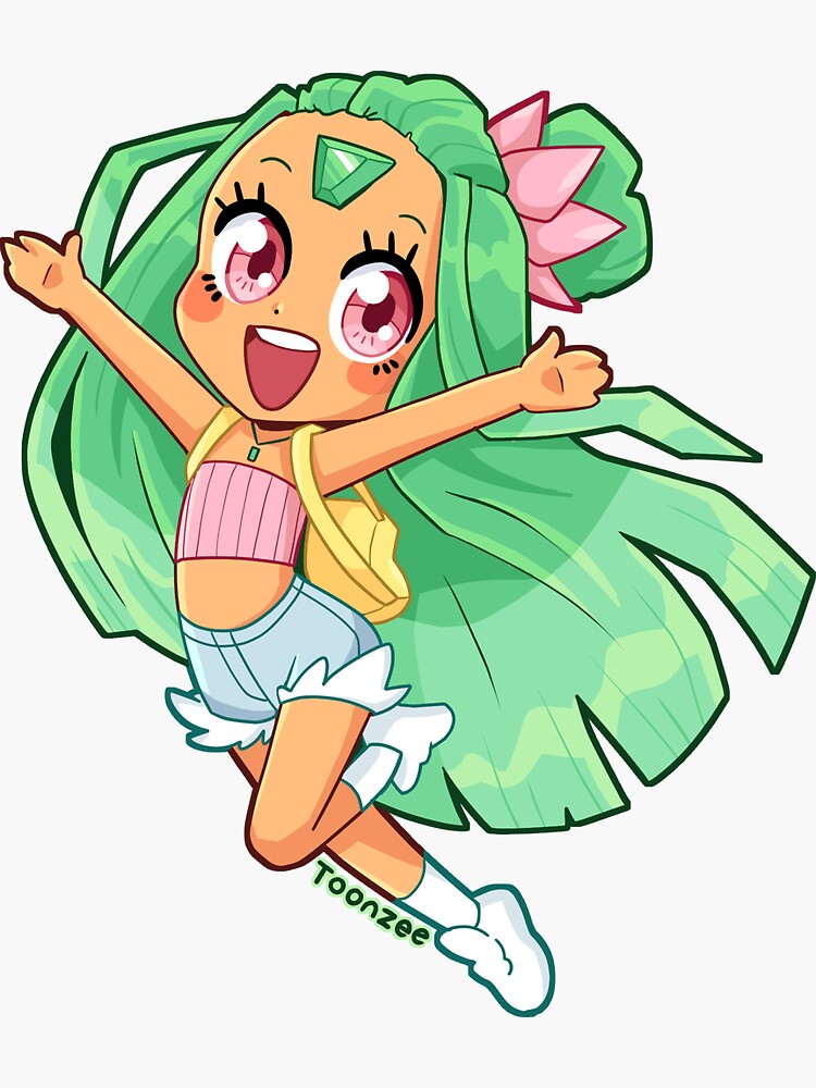 "Chibi Emerald (OC)" Sticker by ToonzeeBoutique | Redbubble