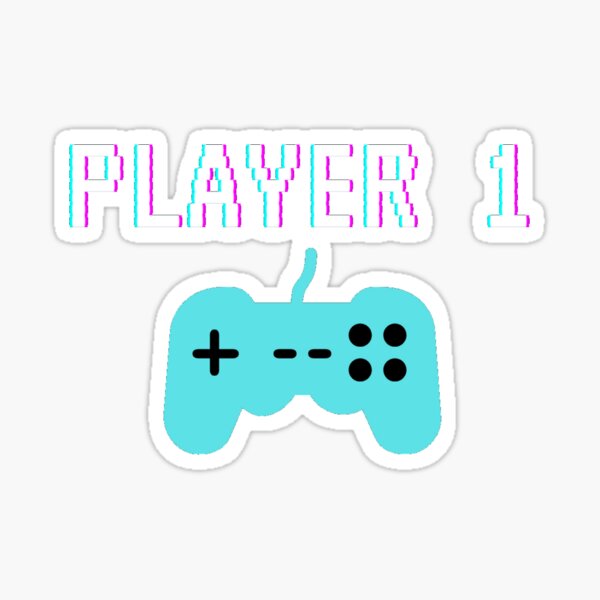 "Player 1" Sticker for Sale by SimplyRelate | Redbubble