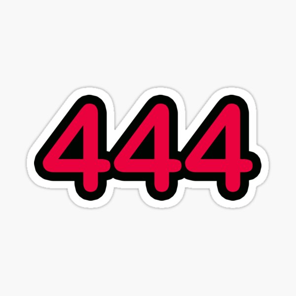 "444" Sticker by slattstickers47 | Redbubble