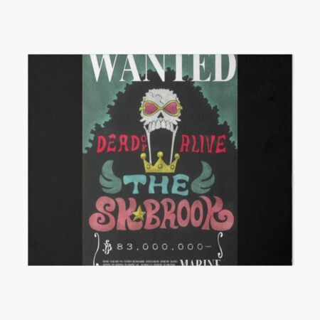 "One Piece Brook Current Wanted Poster , One Piece Wanted Poster" Art ...