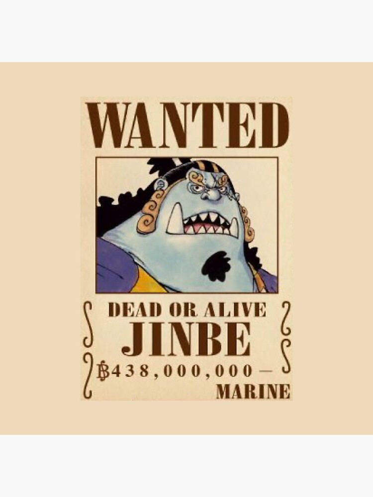 "One Piece Jinbe Current Wanted Poster , One Piece Wanted Poster" Clock ...