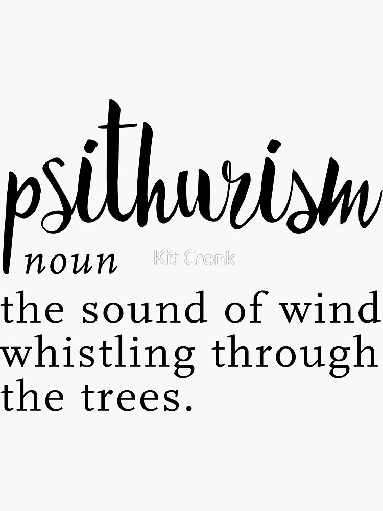 "Psithurism - Wind through trees - Word Nerd Minimalist Black White ...
