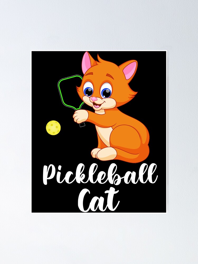 "Pickleball Cat, funny pickleball " Poster for Sale by VincentxSwanson ...
