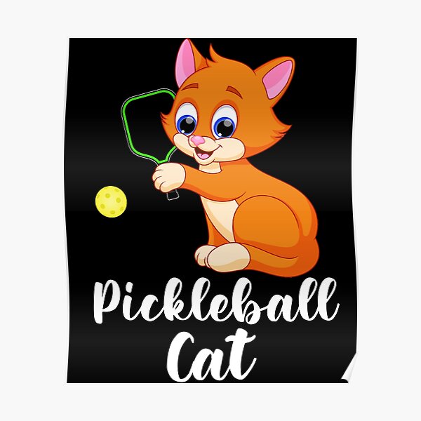 "Pickleball Cat, funny pickleball " Poster for Sale by VincentxSwanson ...