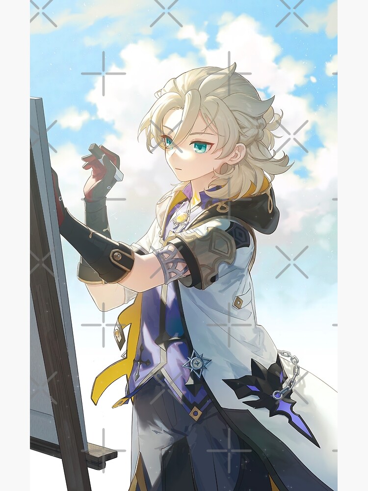 "Cool Albedo Genshin Impact" Art Print by saranghandago | Redbubble