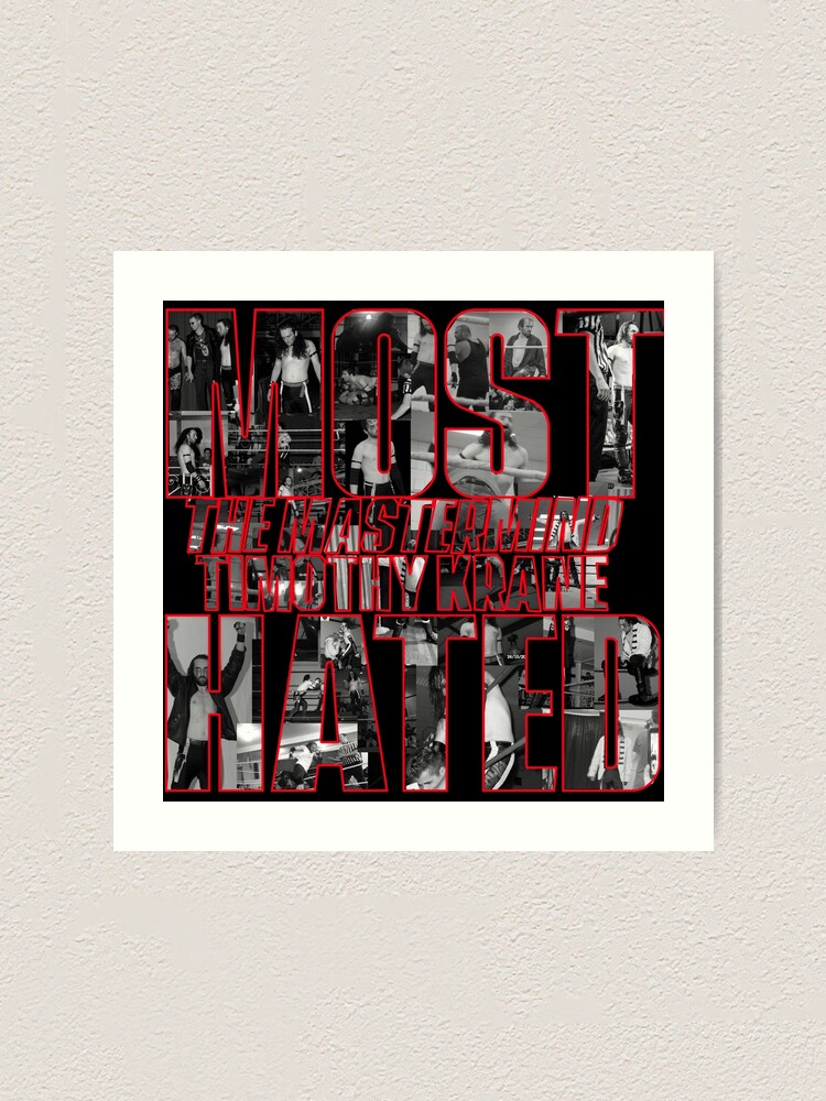 "Most Hated Black and White Red Outline" Art Print for Sale by ...