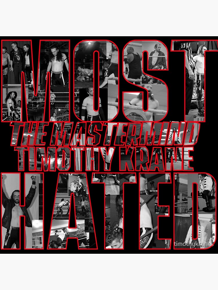 "Most Hated Black and White Red Outline" Art Print for Sale by ...