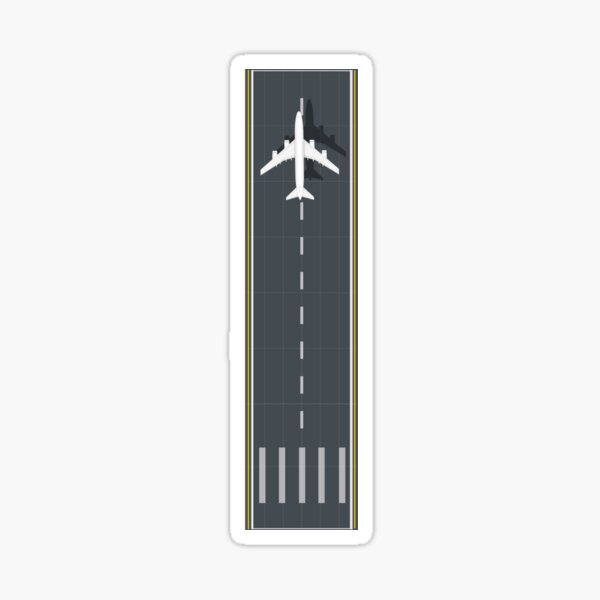 "Take off - Runway" Sticker for Sale by JumpSeatDesign | Redbubble