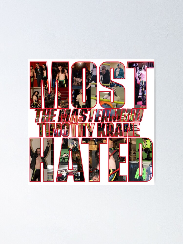 "Most Hated Colour red Outline" Poster for Sale by timothykrane | Redbubble