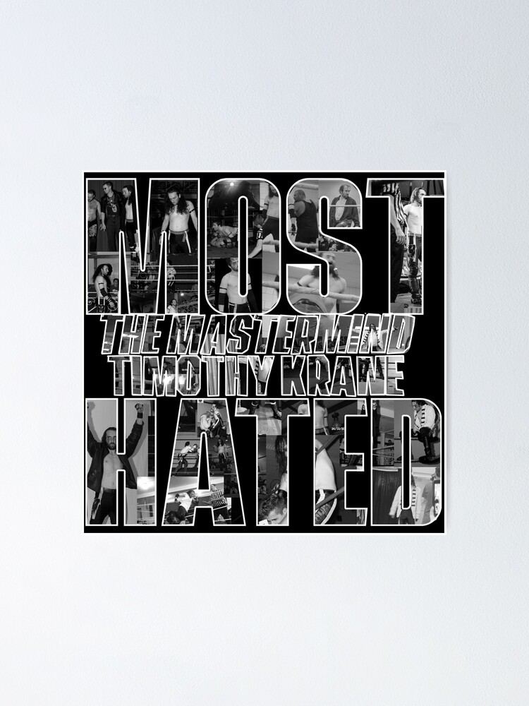 "Copy of Most Hated Black and White Black Outline" Poster for Sale by ...