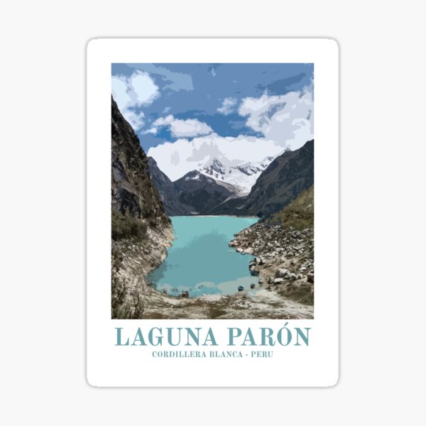 "Laguna Parón Art Print, Peru Vintage Travel Poster, Andes Print ...