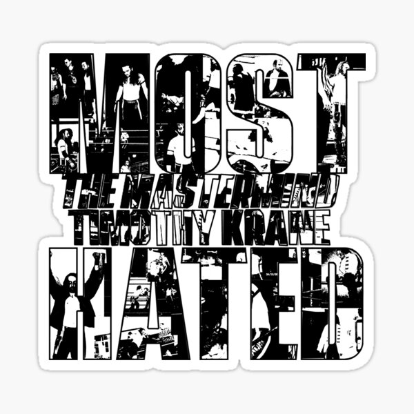 "Most Hated Black and White" Sticker by timothykrane | Redbubble