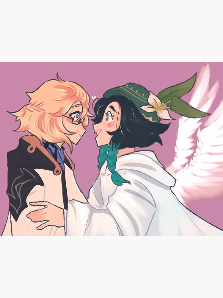 "Venbedo venti x albedo Genshin impact ship art " Art Print by Soda ...