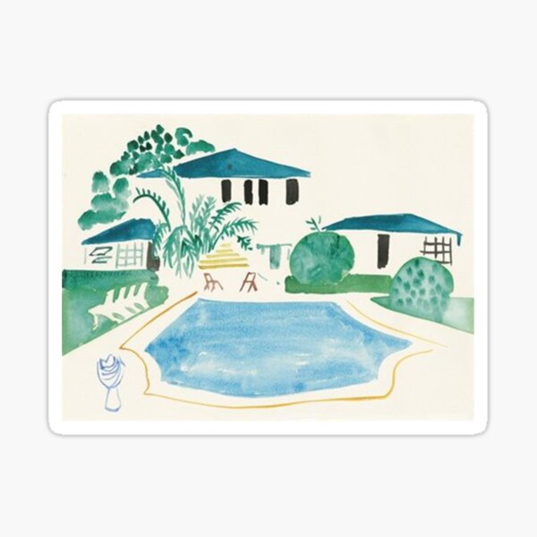 "Retro Pool " Sticker by TheWorldMuseum | Redbubble