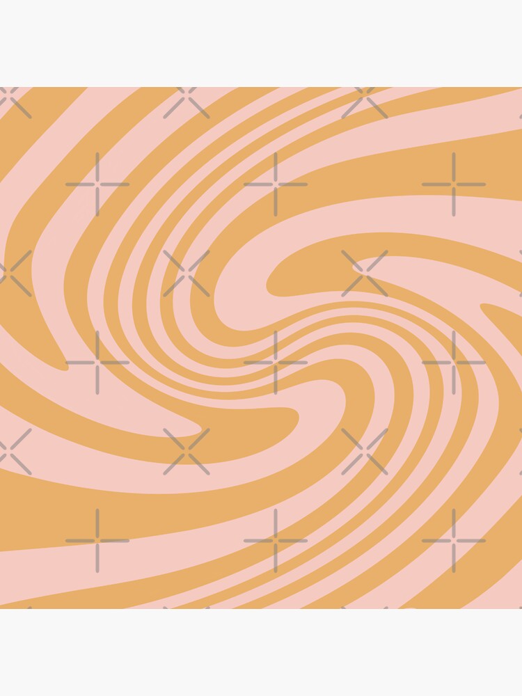 "Orange & Pink Wave" Sticker by aterkaderk | Redbubble