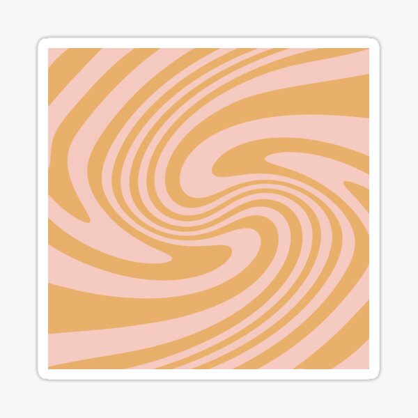 "Orange & Pink Wave" Sticker by aterkaderk | Redbubble