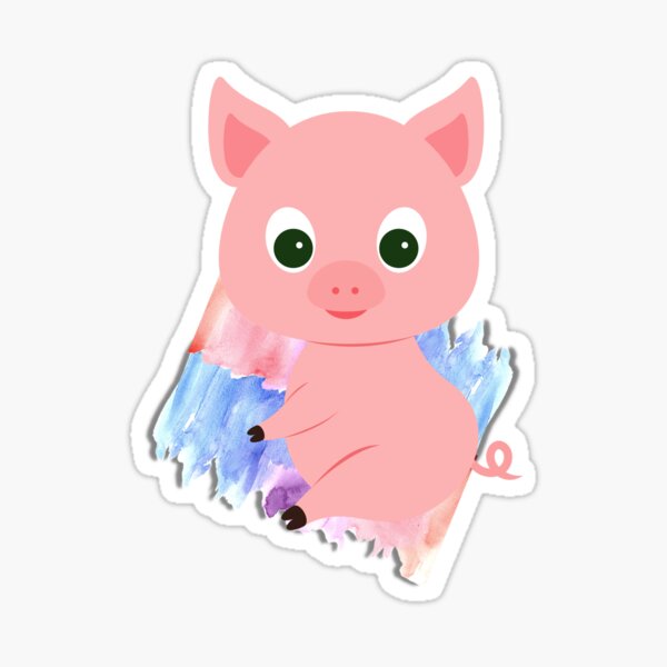 "Pig" Sticker by EverythingMaria | Redbubble