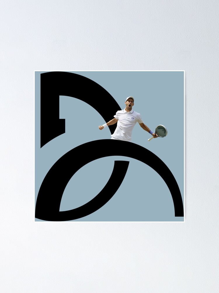 "Novak Djokovic Logo With Novak #f49" Poster by JillPrietoJPL | Redbubble