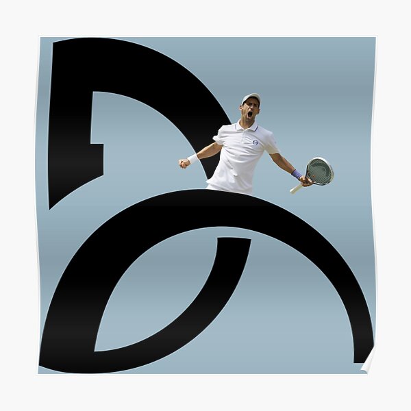 "Novak Djokovic Logo With Novak #f49" Poster by JillPrietoJPL | Redbubble