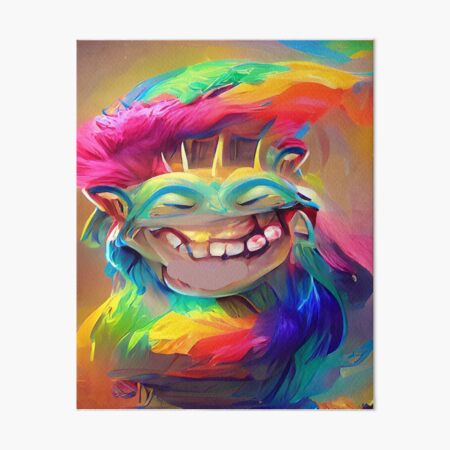 "Wild Cute and Creepy Rainbow Troll - Trolls" Art Board Print by ...