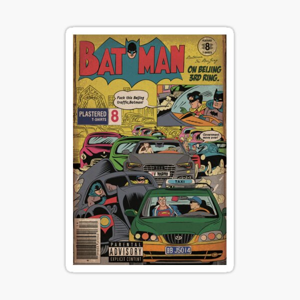 "Beijing Comic " Sticker by Plastered8 | Redbubble