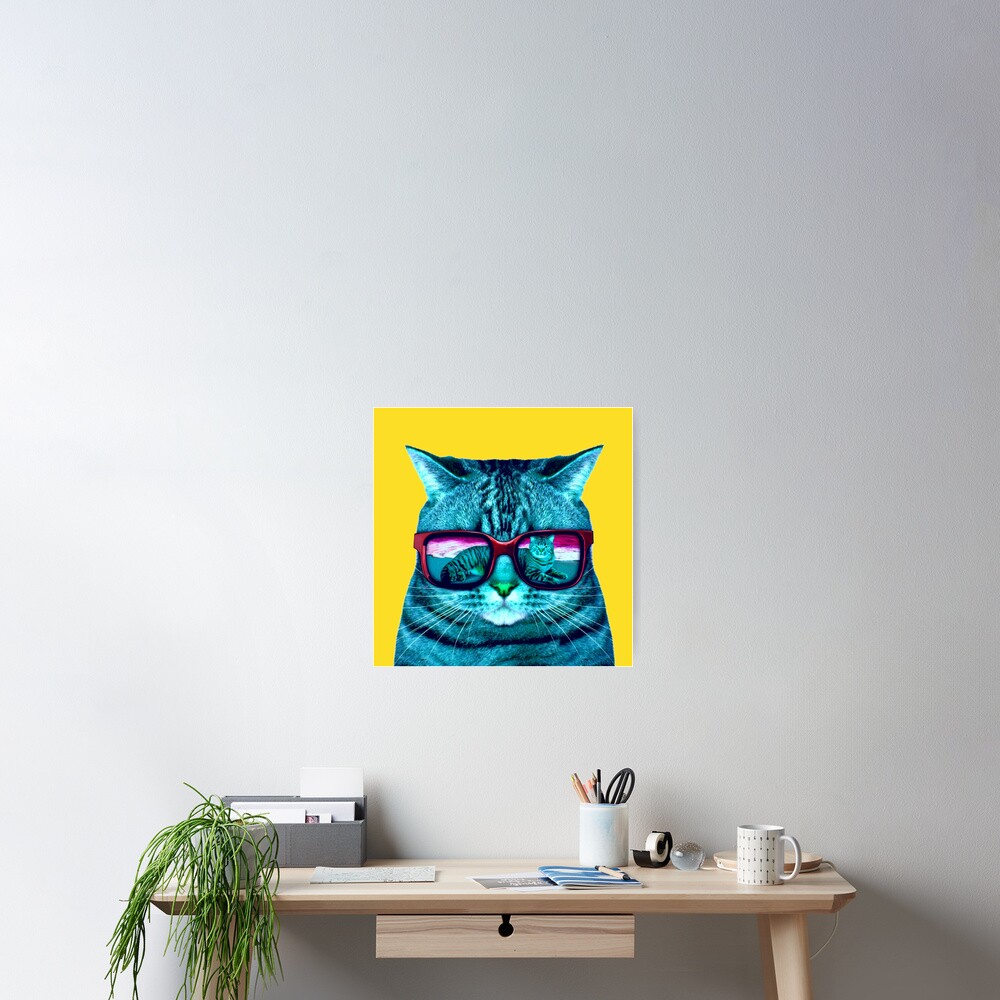 "Cute Cat Boy named Tom - Colorful Tomcat Pop Art - Yellow and Blue ...