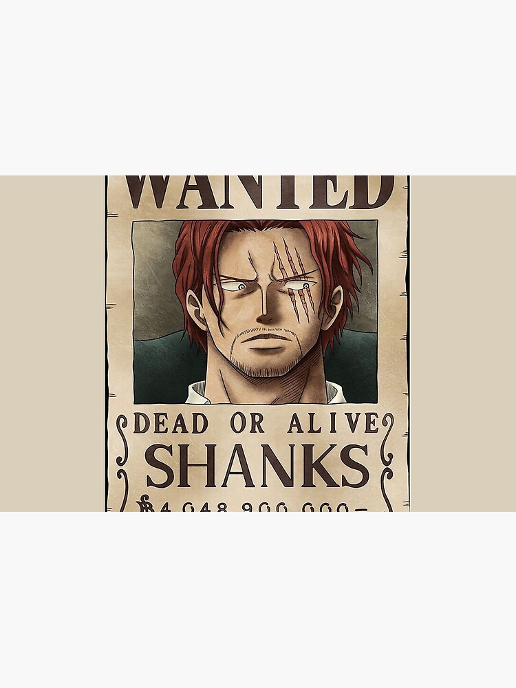 "One Piece Yonko Shanks Current Wanted Poster , One Piece Wanted Poster ...