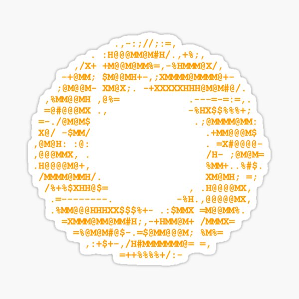 "Aperture Science ascii logo on black Classic ." Sticker by frankenstei ...