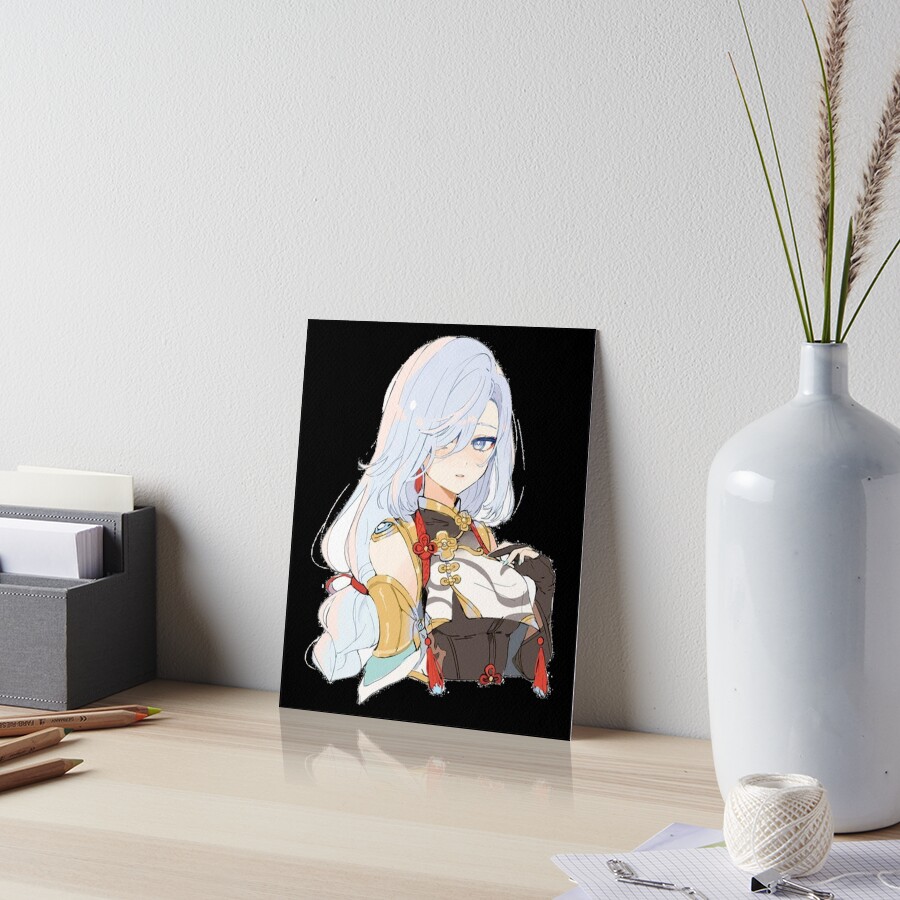 "Cute Drawing of Shenhe " Art Board Print by HipEiDraven | Redbubble