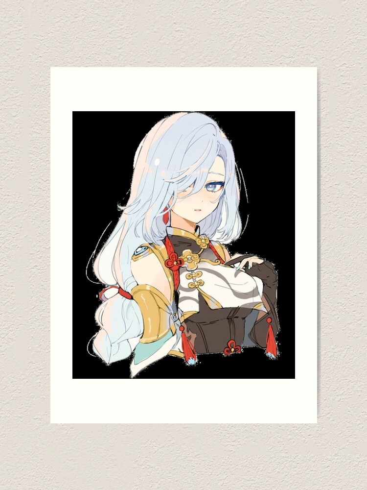 "Cute Drawing of Shenhe " Art Print for Sale by HipEiDraven | Redbubble