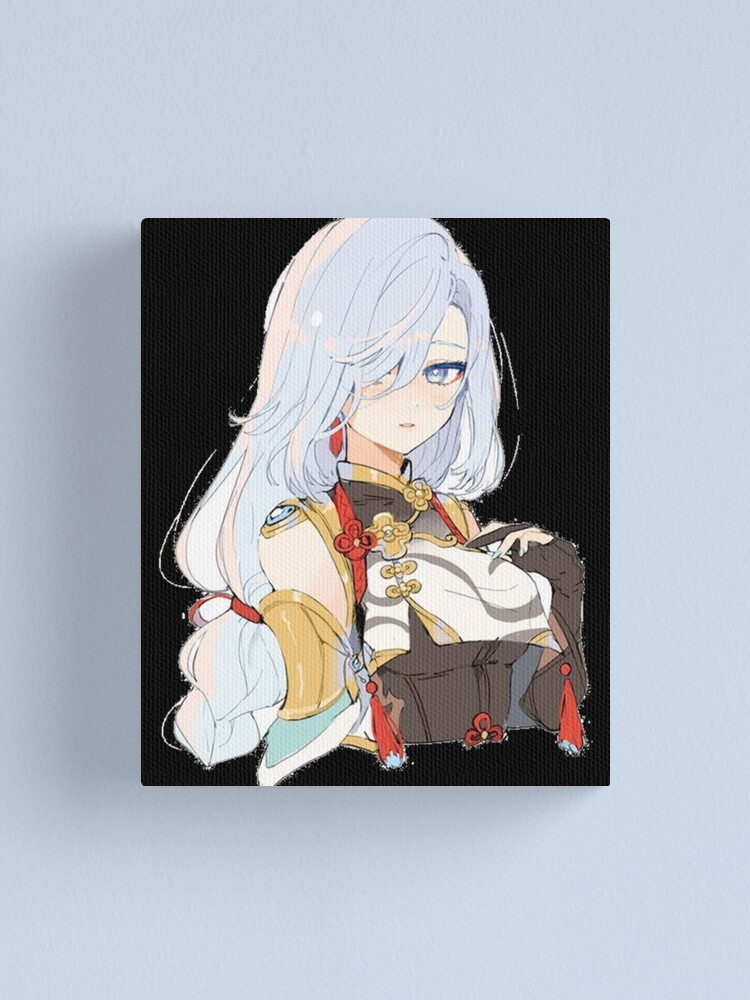 "Cute Drawing of Shenhe " Canvas Print for Sale by HipEiDraven | Redbubble