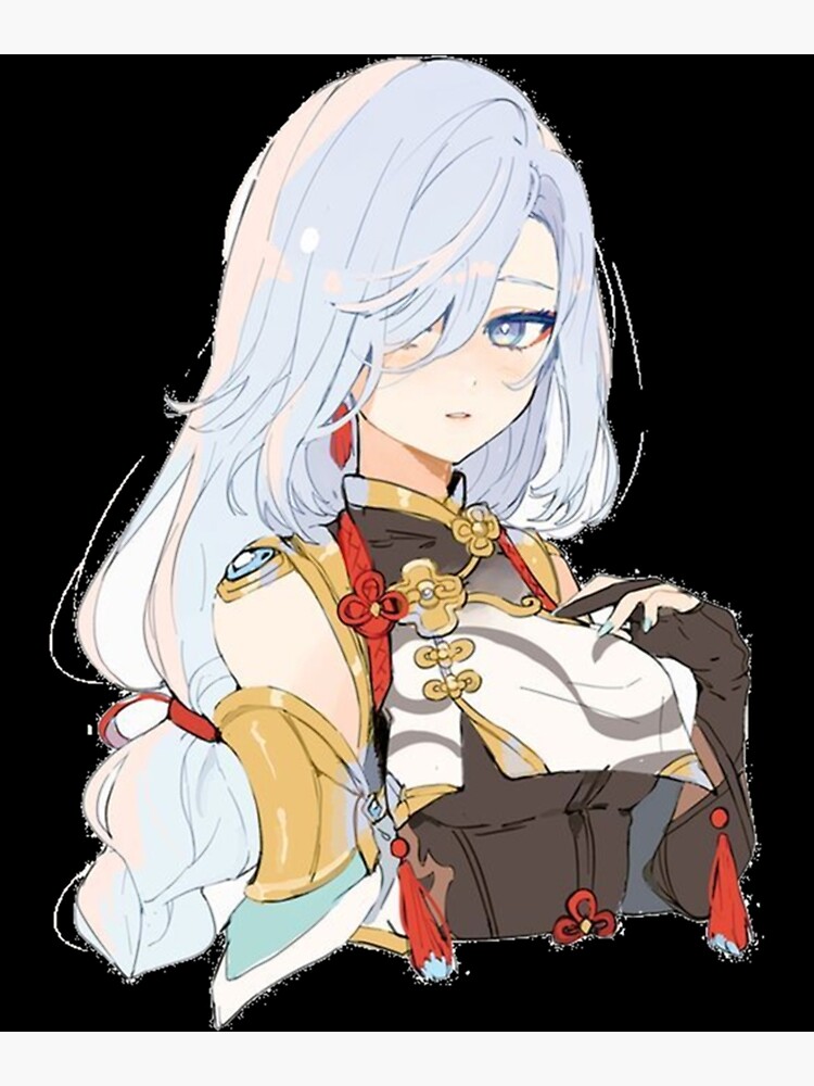 "Cute Drawing of Shenhe " Art Print for Sale by HipEiDraven | Redbubble