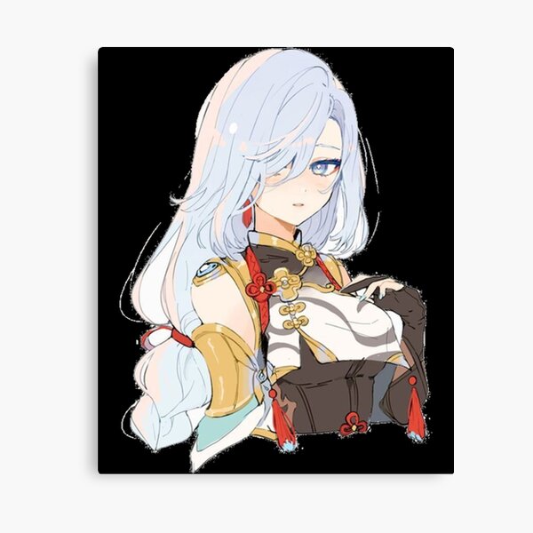 "Cute Drawing of Shenhe " Canvas Print for Sale by HipEiDraven | Redbubble