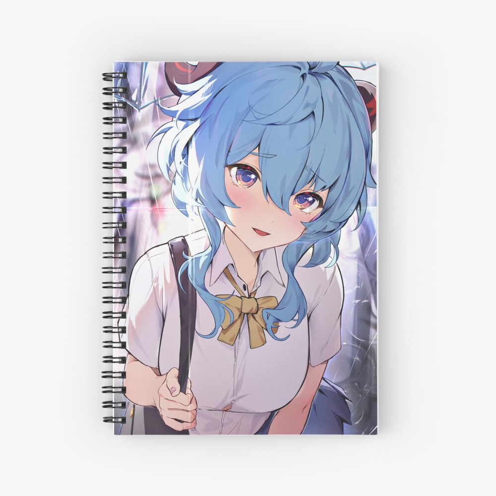 Cuaderno de espiral «Uniforme escolar Ganyu Genshin Impact» de genshinwaifus | Redbubble